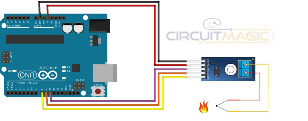 Temperature Sensor with Arduino – K Type Thermocouple Sensor MAX6675 Module - CircuitMagic