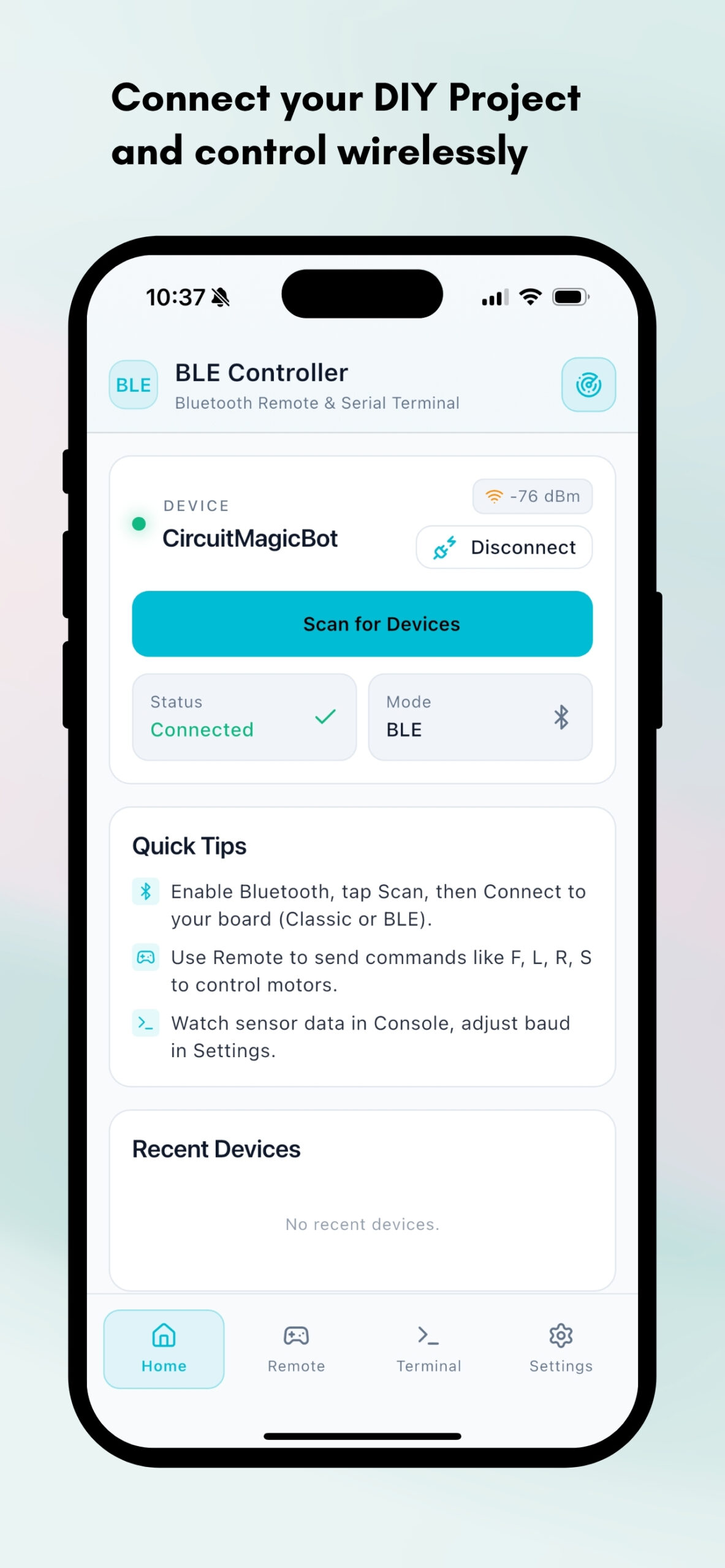 Control Robots & DIY Electronics with the BLE Controller App - CircuitMagic